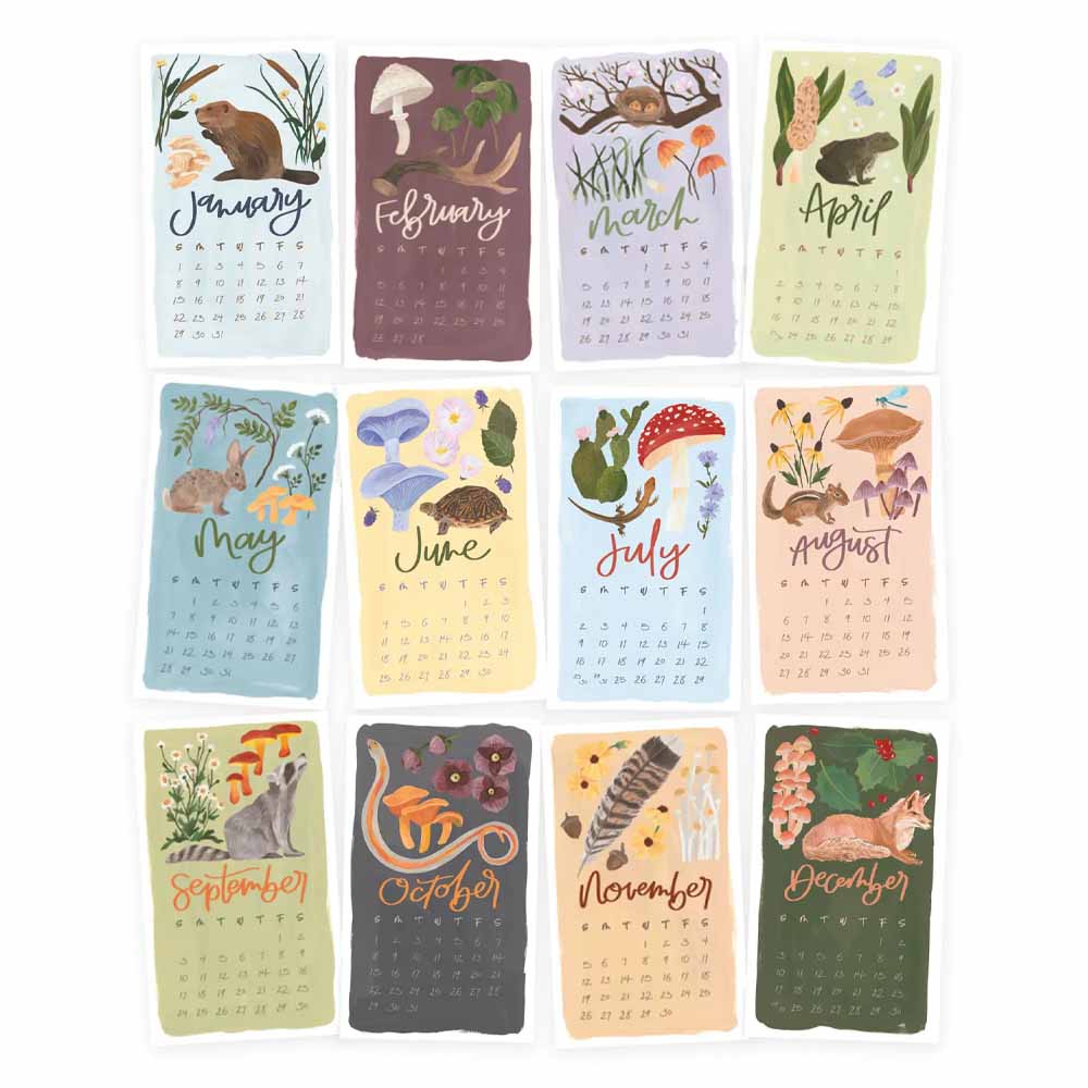 1canoe2 Paper Co 2023 Woodland Creatures Stump Calendar | Full Circle
